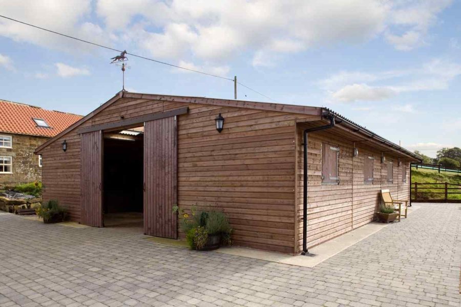 Barn with Six Stalls and Two Open Hay Stores